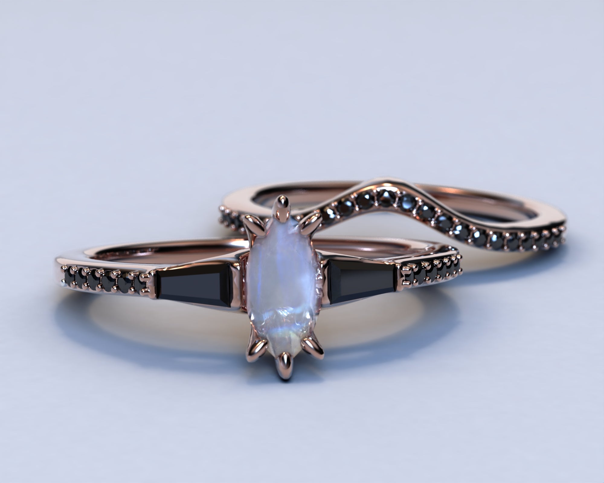 Moonstone wedding ring set 60 photos - Astyledwedding.com
