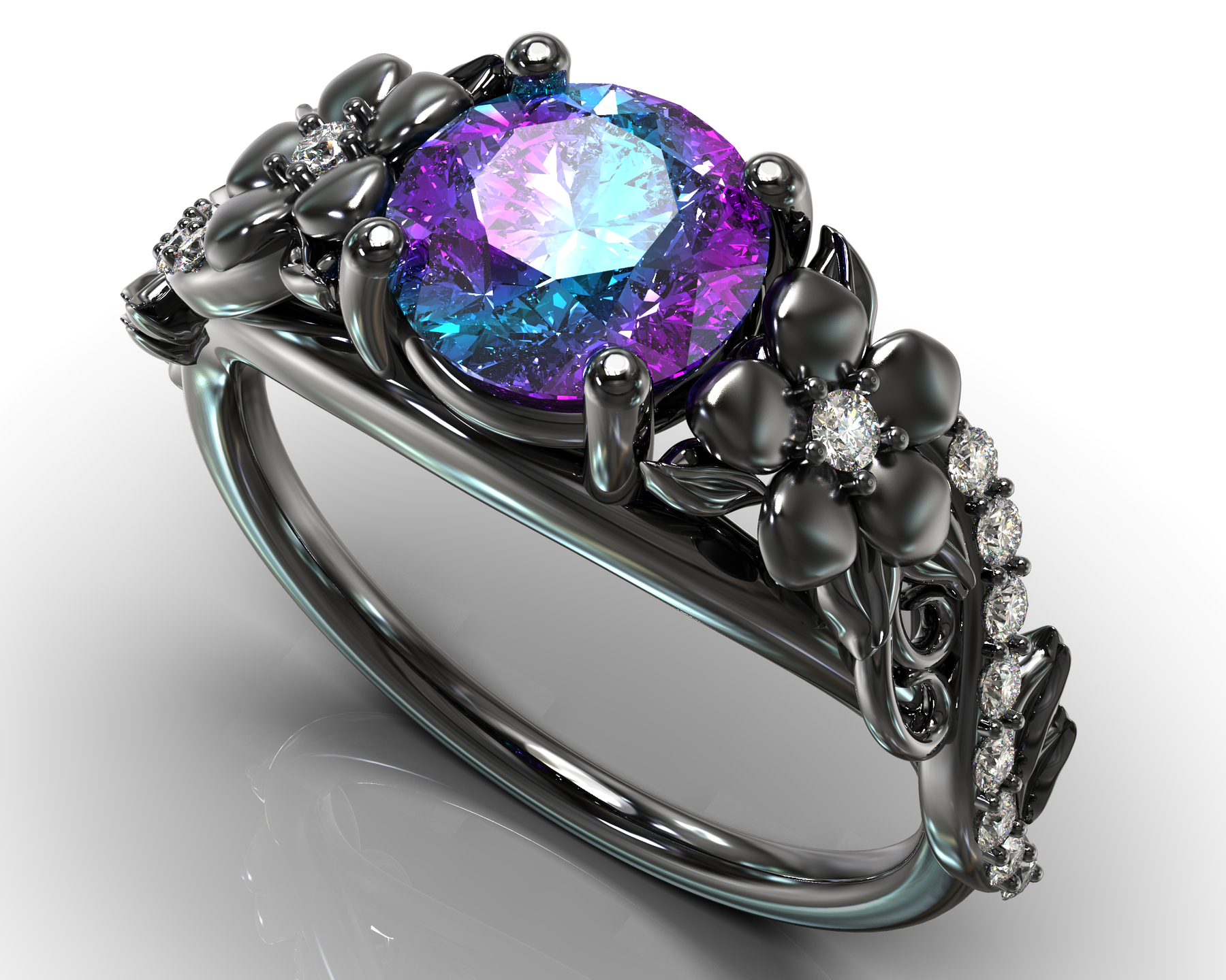 Alexandrite Engagement Ring - Vidar Boutique