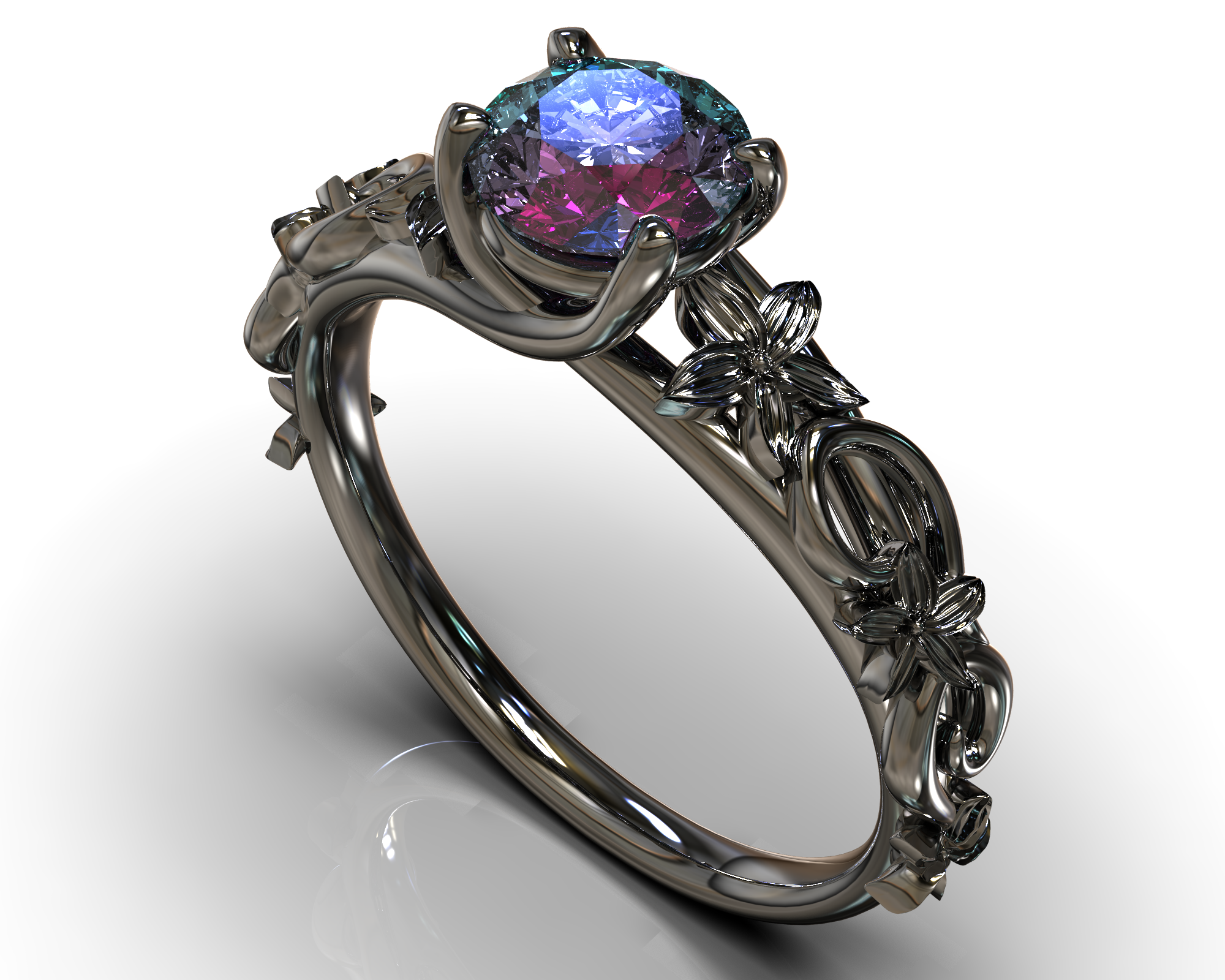 Alexandrite Engagement Ring - Vidar Boutique